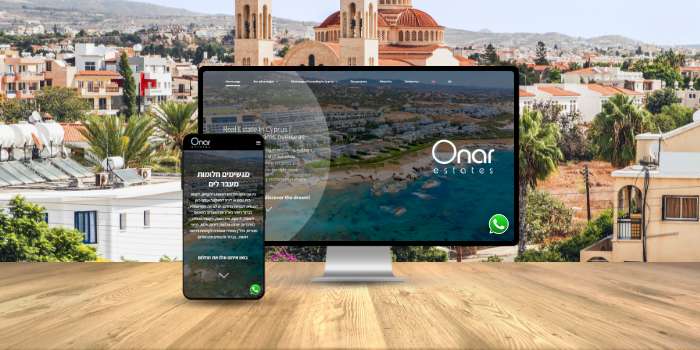 בניית אתר עבור חברת ONAR | סימפלי סמארט בנייה וקידום אתרים